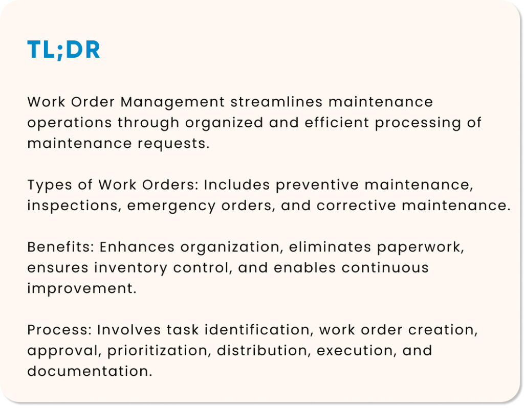 Work Order Management Explained | AssetCues Glossary